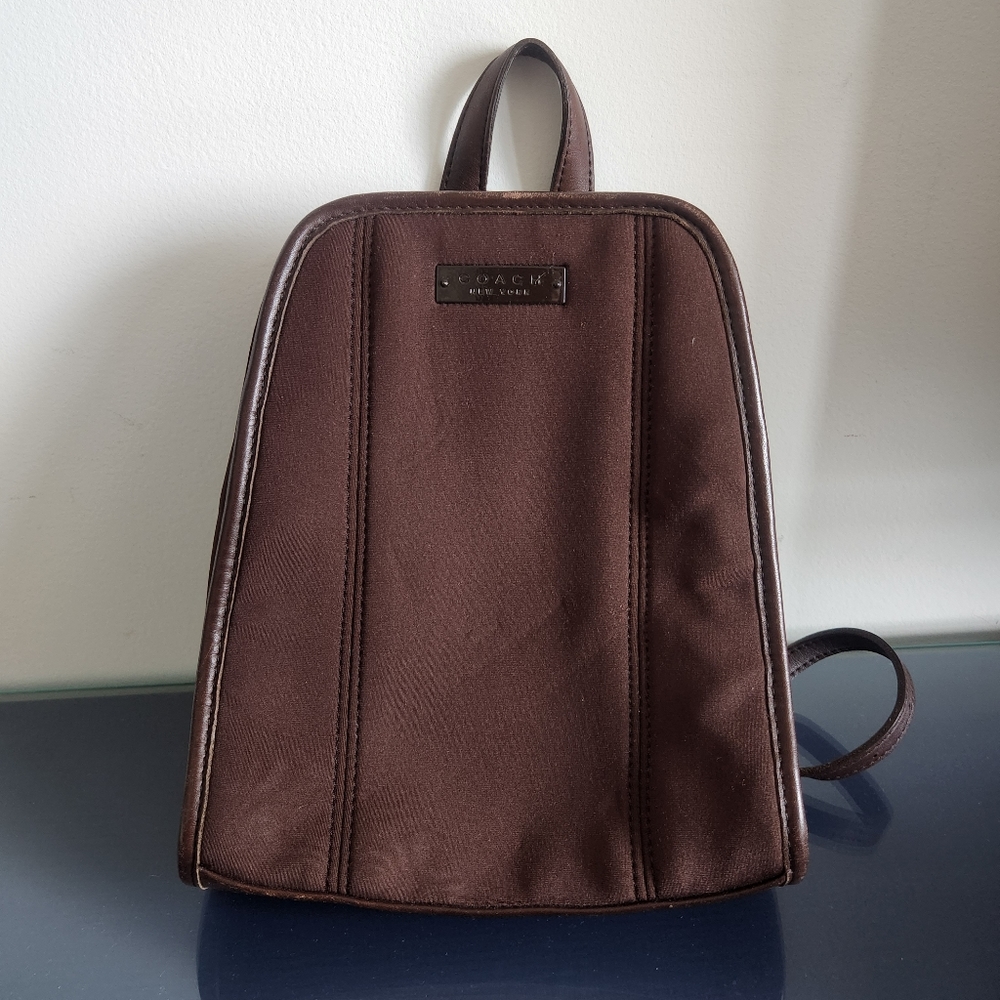 Coach Brown Backpack With Leather Straps - Gem